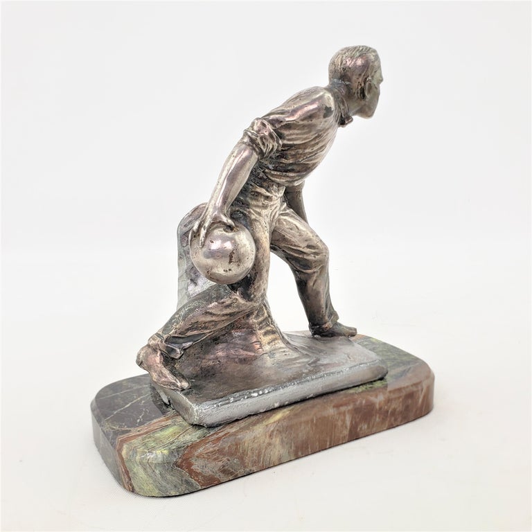 Antique Weidlich Brothers Art Deco Male Bowling or Bowler Sculpture on ...