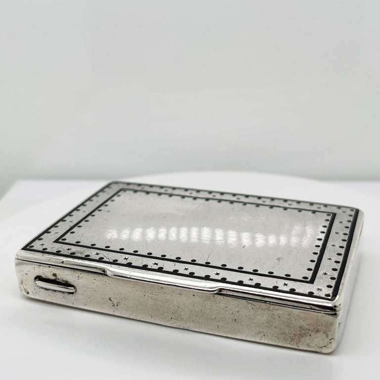Antique Weiner Werkstatte Silver and Enamel Box or Etui by Karl Mottl ...