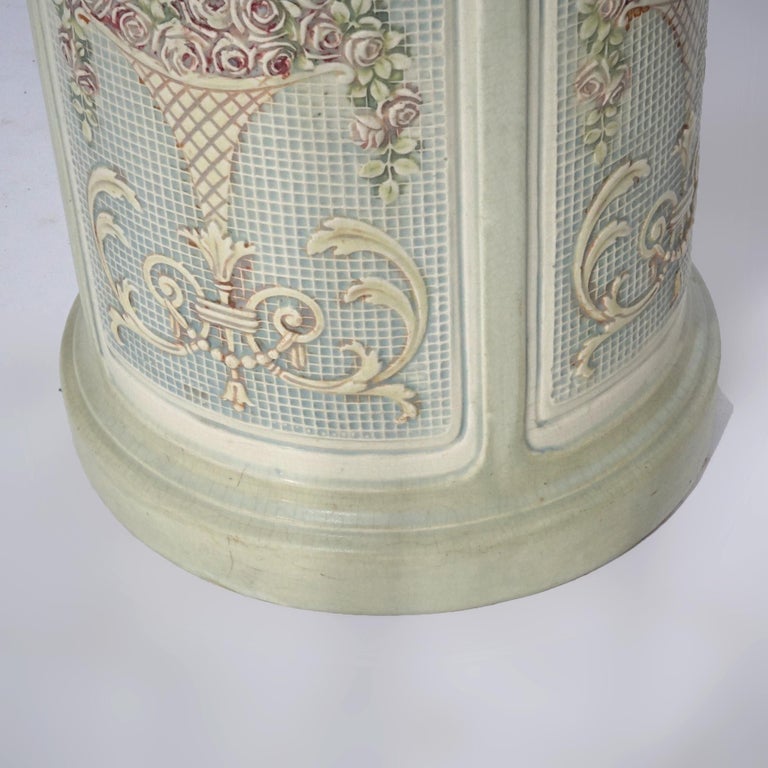 Antique Weller Art Pottery Jardiniere and Pedestal, circa 1930 For Sale ...