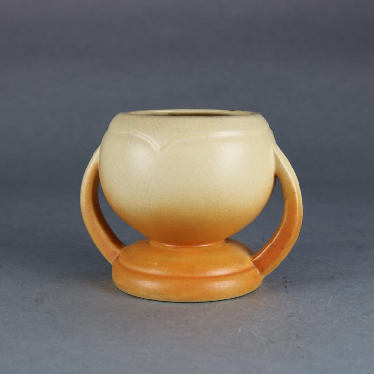 Antique Weller Floral Art Pottery Double Handled Vase, Circa 1930 at 1stDibs | weller vase