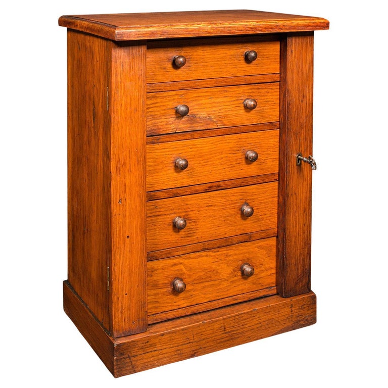 Antique Wellington Chest of Drawers, English, Oak, Specimen Cabinet ...