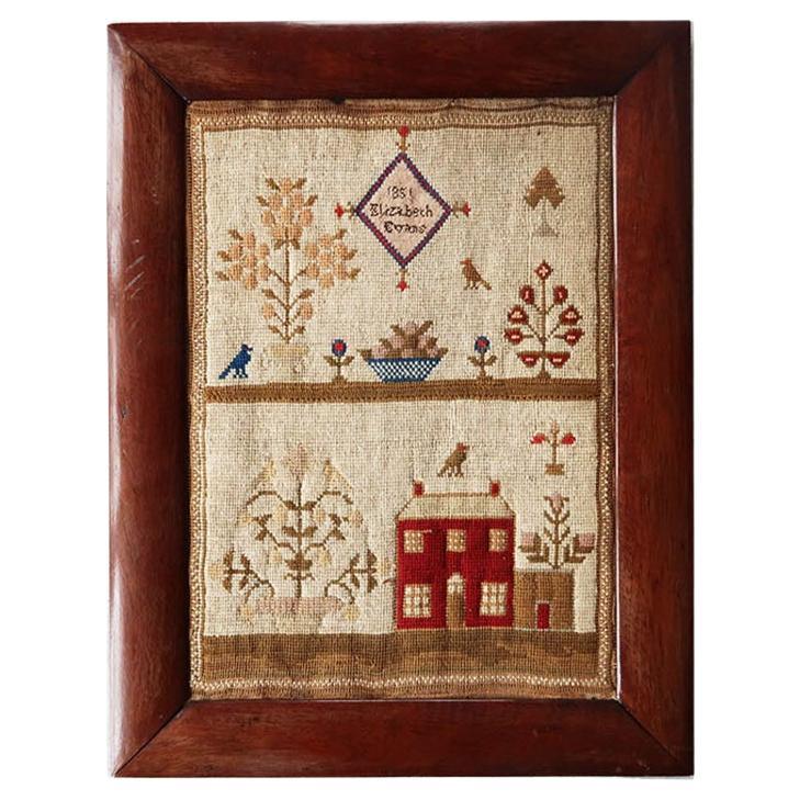Antique Sampler, 1780's, by Elizabeth Brenchley For Sale at 1stDibs