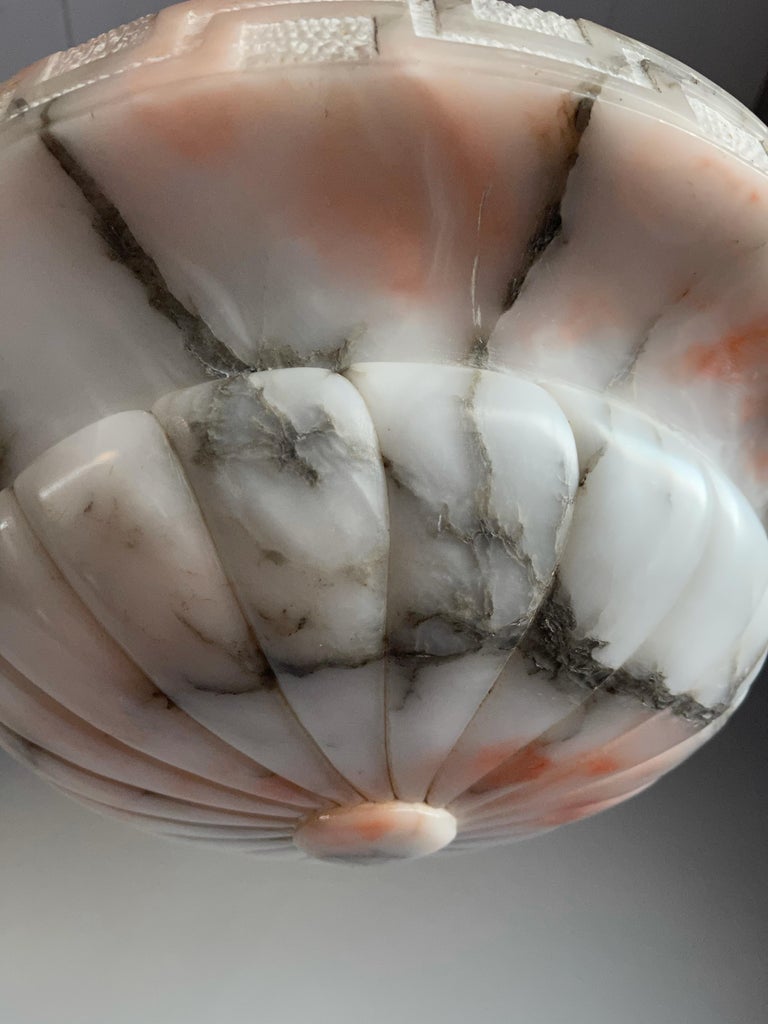 Magnificent Creation of Mother Nature Alabaster Pendant w. Black and ...