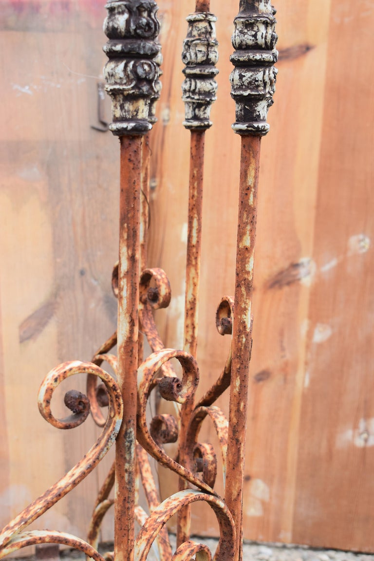 Antique White French Wrought Iron Balcony Railing, 19th Century For ...