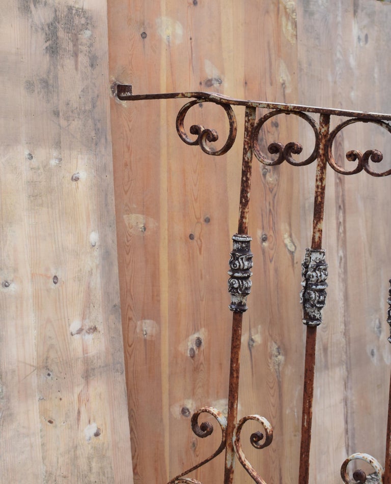 Antique White French Wrought Iron Balcony Railing, 19th Century For ...