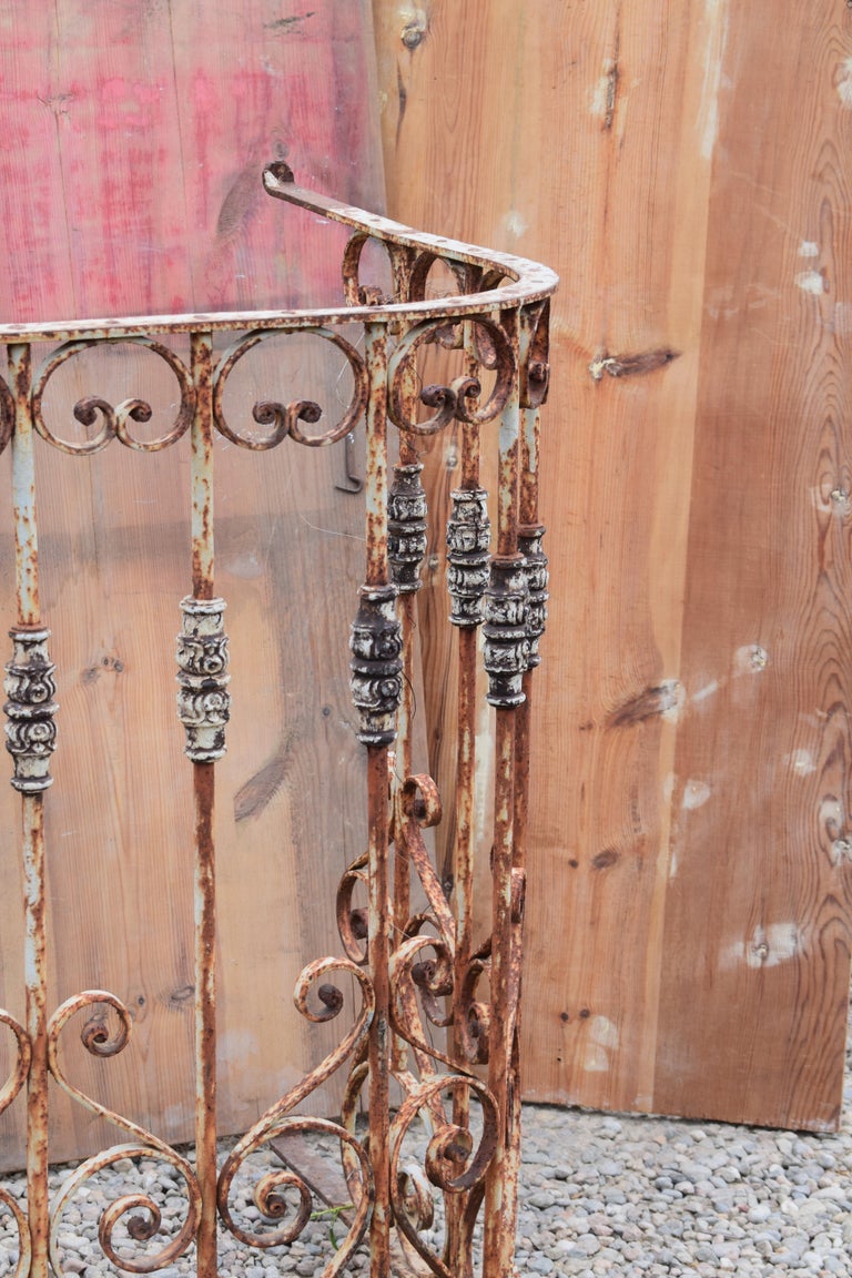 Antique White French Wrought Iron Balcony Railing, 19th Century For ...