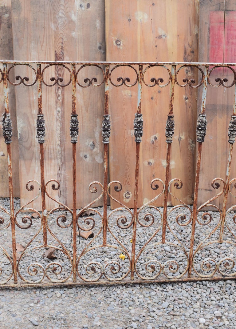 Antique White French Wrought Iron Balcony Railing, 19th Century For ...
