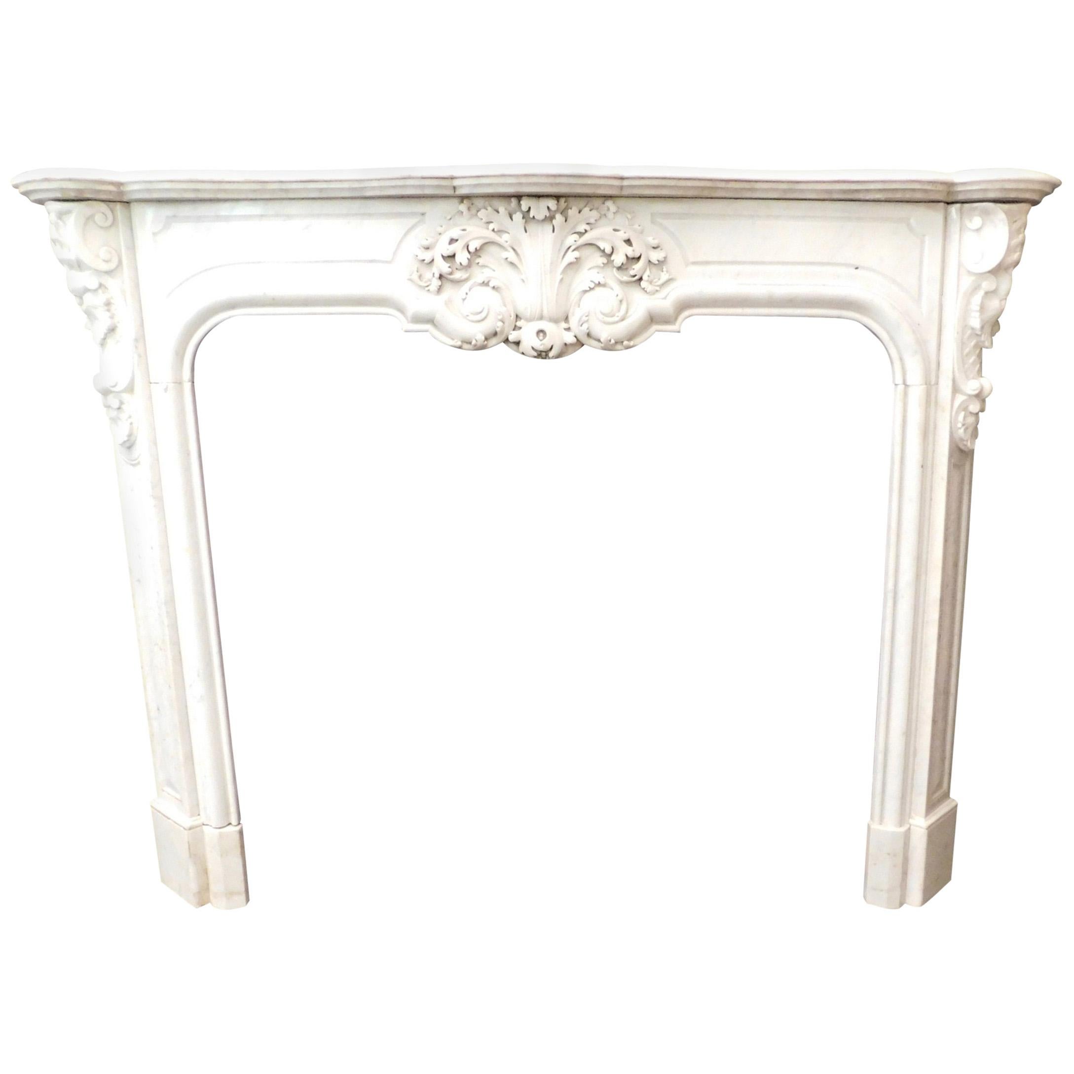 Antique Black Slate Fireplace Mantel, Italy 1800 Carved Cartouche at ...