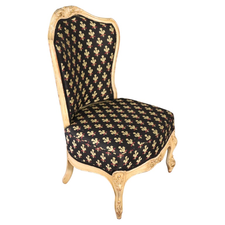 Antique White Painted French Carved Boudoir Bedroom Chair circa 1900 at ...