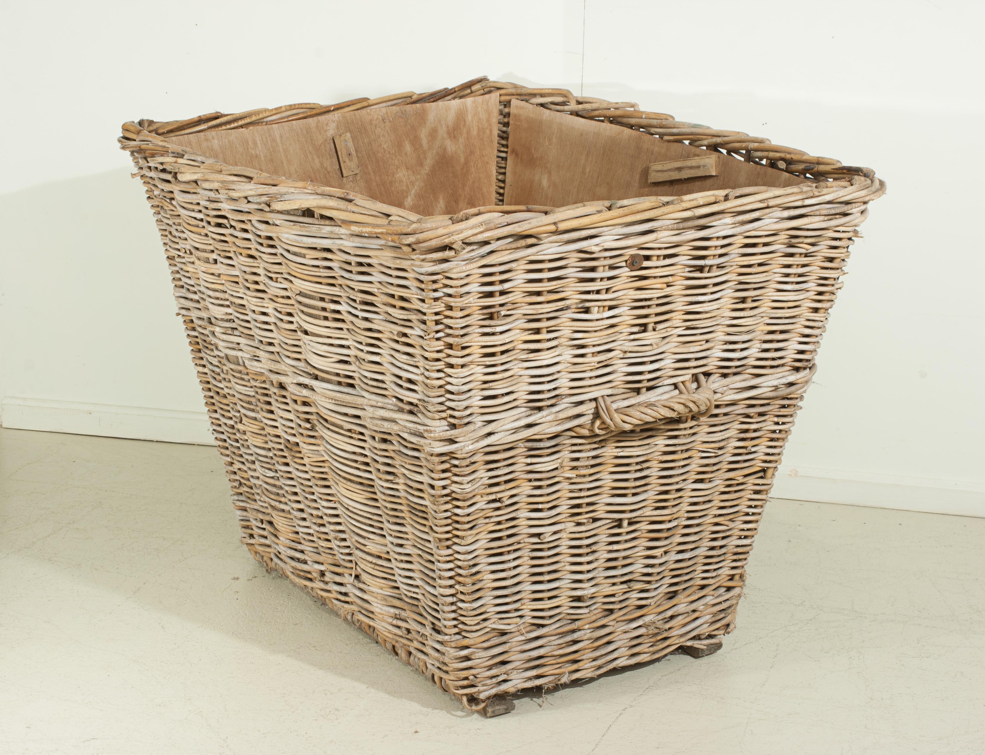 Antique Wicker Log Basket at 1stDibs