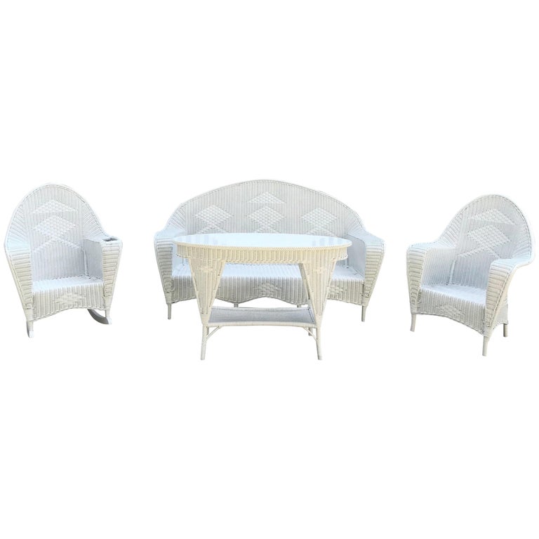 Antique Wicker Set For Sale at 1stDibs | antique wicker furniture ...