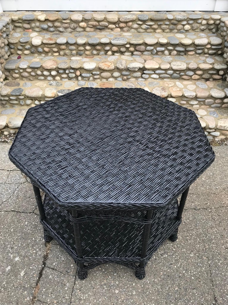 Antique Wicker Table at 1stDibs