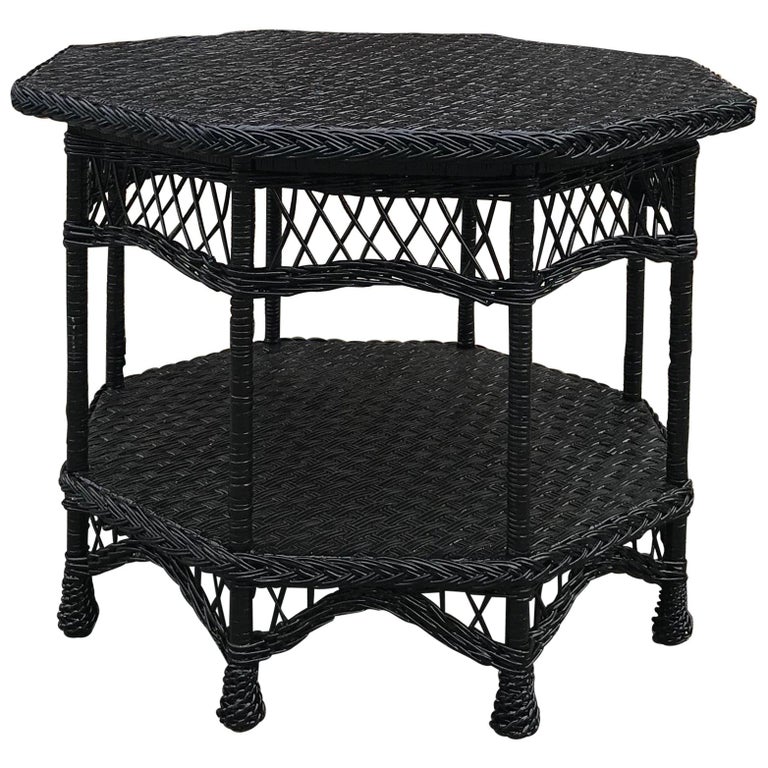 Antique Wicker Table at 1stDibs