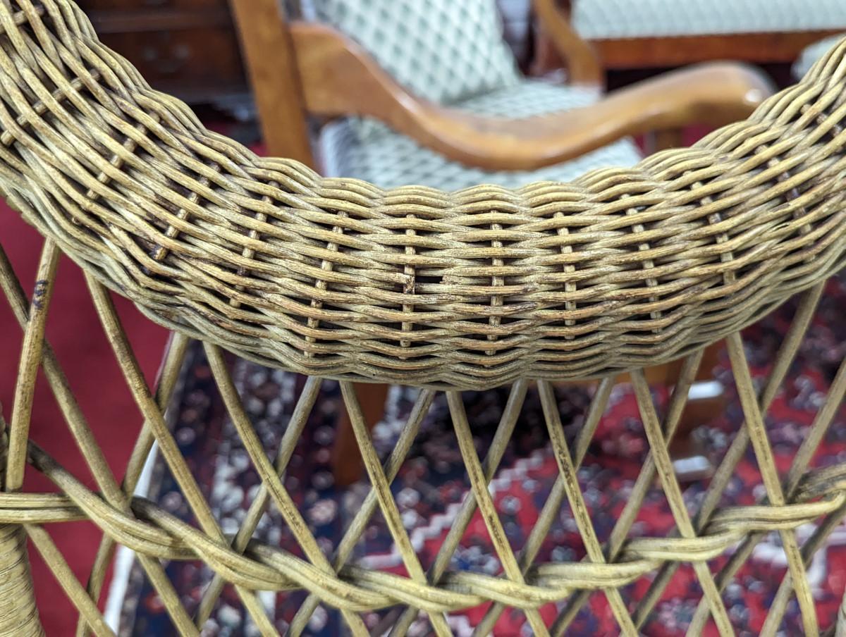 Antique Wicker Victorian Platform Rocker, Circa 1890’s For Sale at 1stDibs