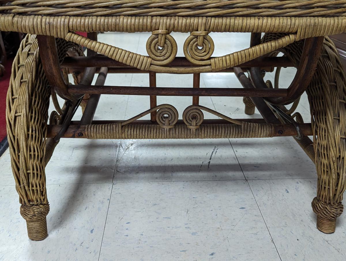 Antique Wicker Victorian Platform Rocker, Circa 1890’s For Sale at 1stDibs