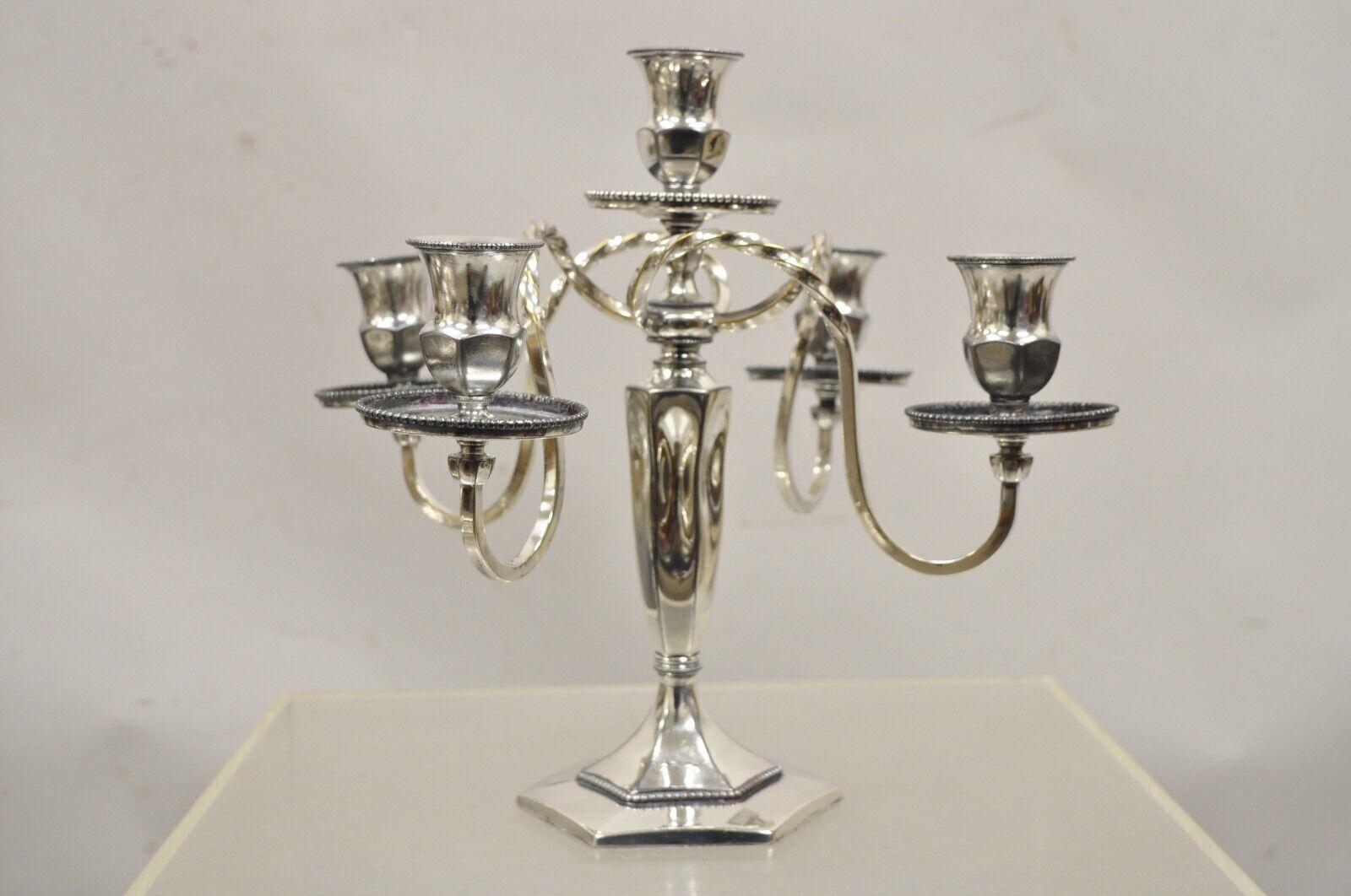 Antique Wilcox Silverplate Co 2796 Silver Plated 4 Arm Victorian ...