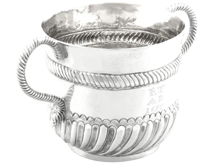 Antique Britannia Standard Silver Porringer For Sale at 1stDibs