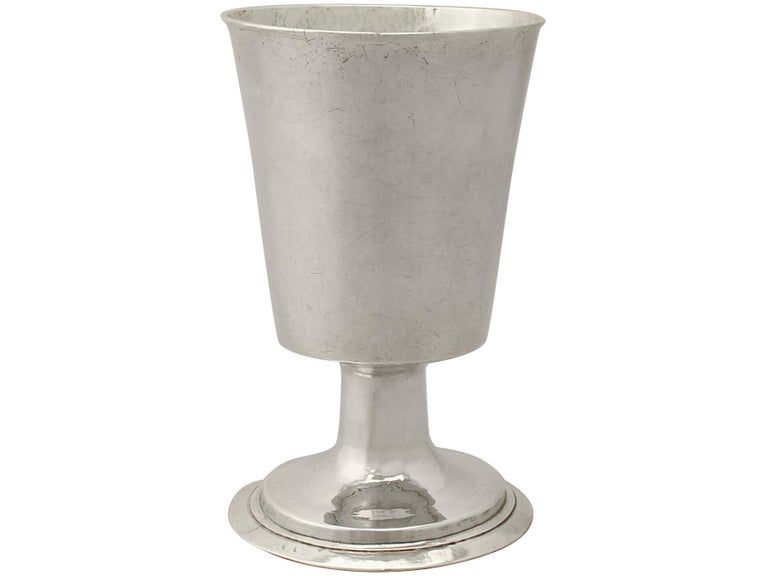 Antique 1640 Sterling Silver Communion Chalice and Paten Set For Sale ...