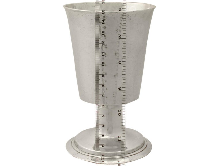 Antique 1640 Sterling Silver Communion Chalice and Paten Set For Sale ...