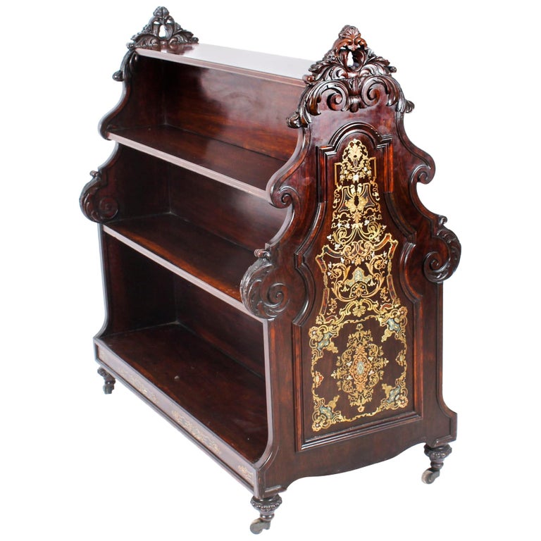 Antique William IV Double Sided Waterfall Open Bookcase 19th Century at ...