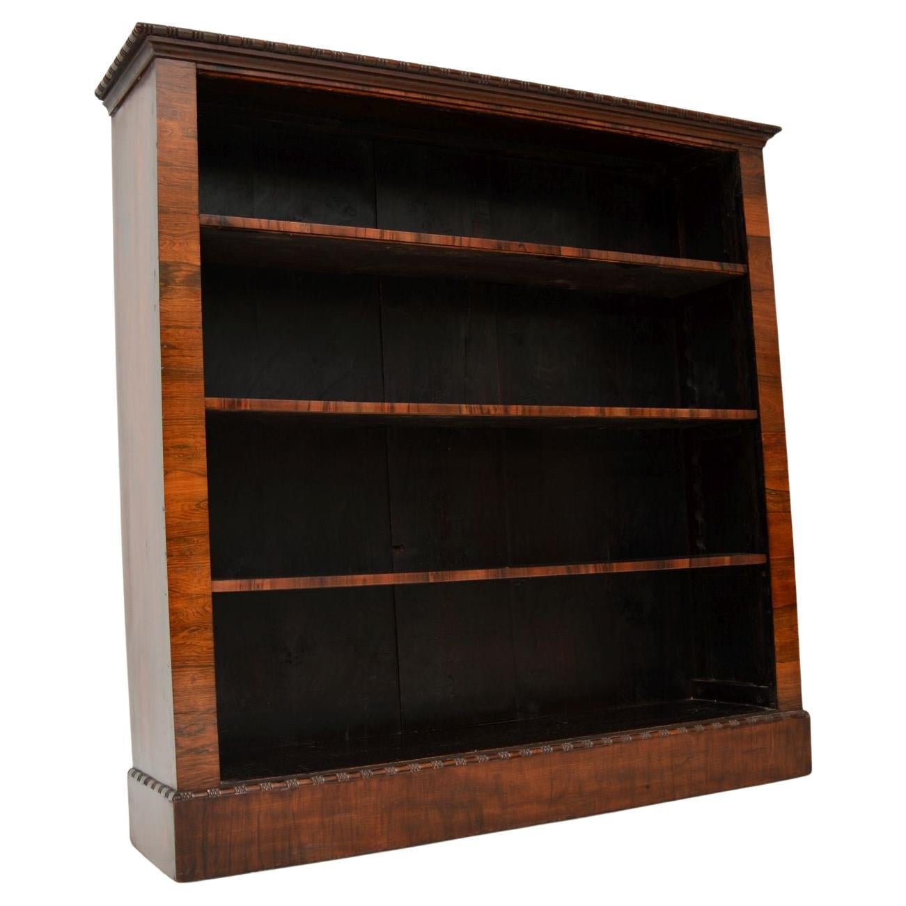 Antique Italian Fruitwood Open Bookcase For Sale at 1stDibs