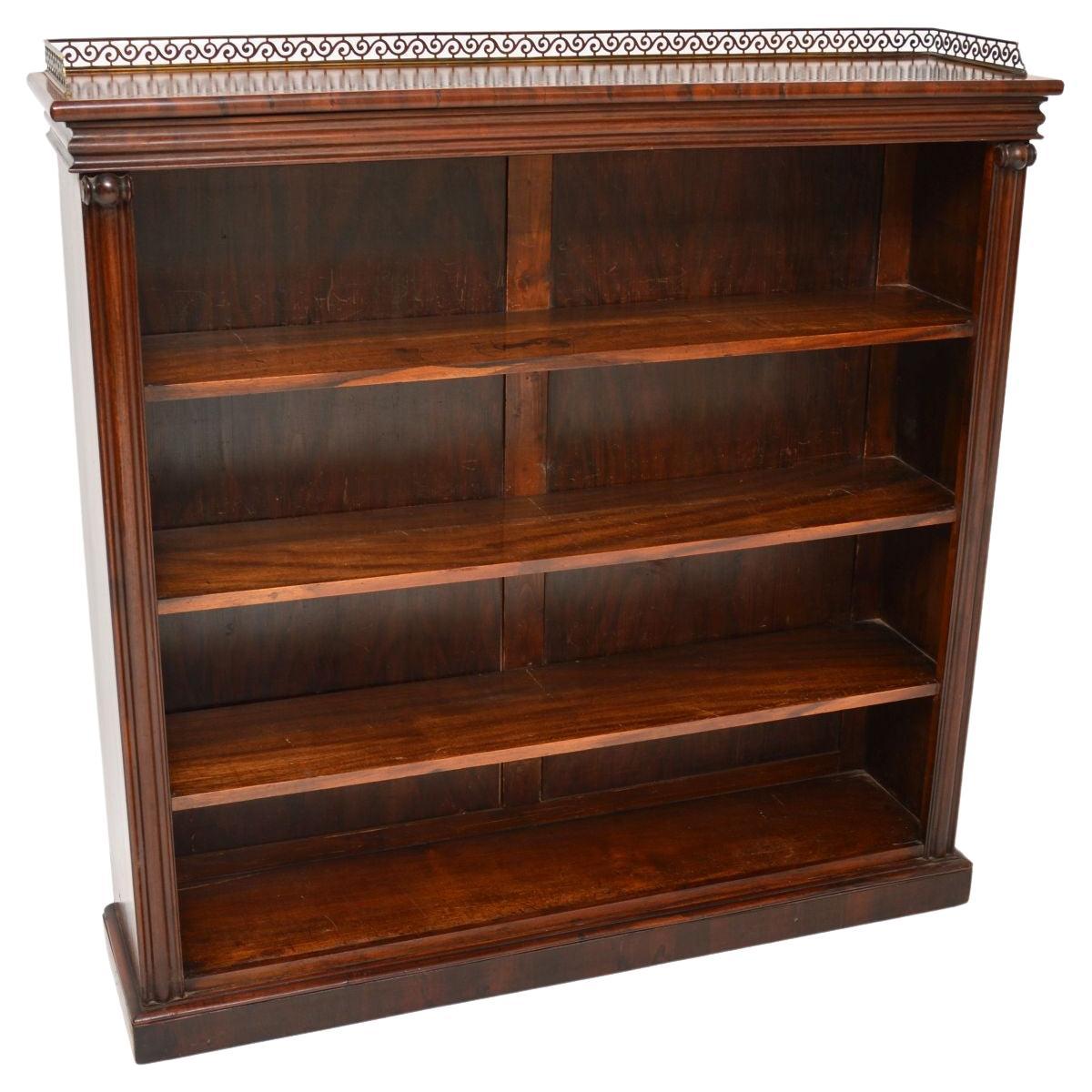 William IV Bleached Oak Library Open Bookcase, Circa 1830 at 1stDibs