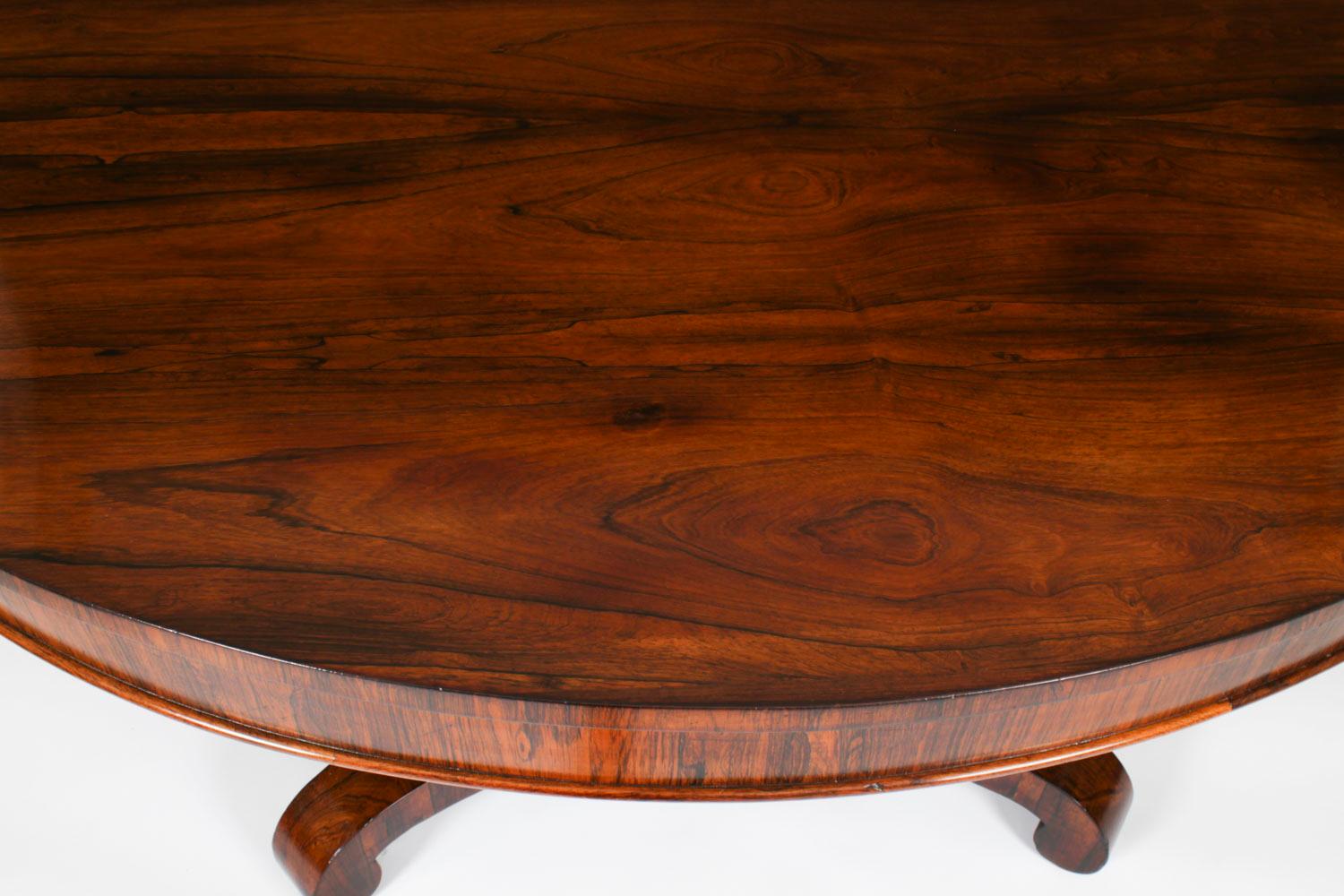 Antique William IV Oval Loo Dining Table 19th Century and 6 chairs For ...