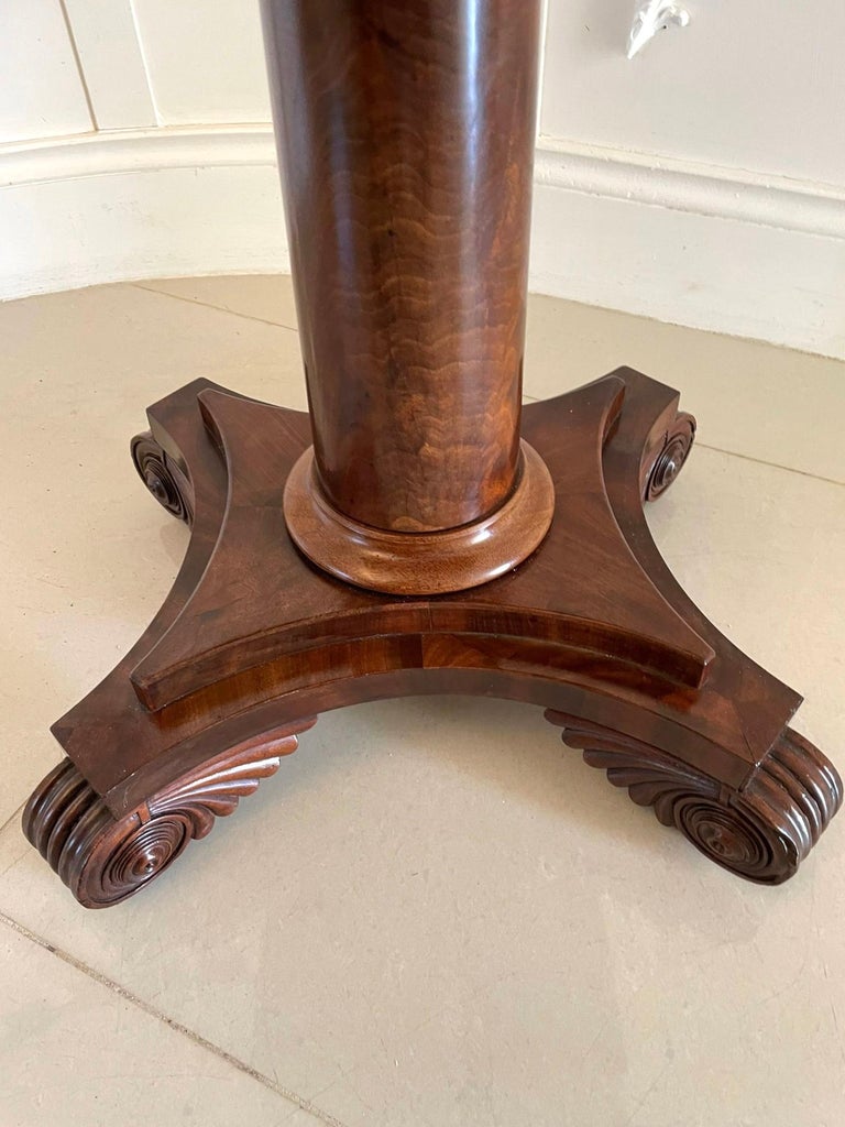 Antique William IV Quality Figured Mahogany Work Box For Sale at 1stDibs