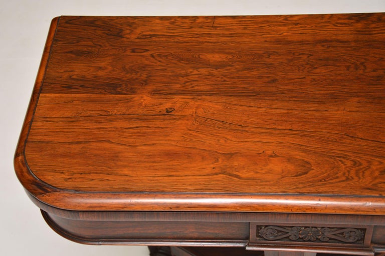 Antique William IV Rosewood Card Table at 1stDibs