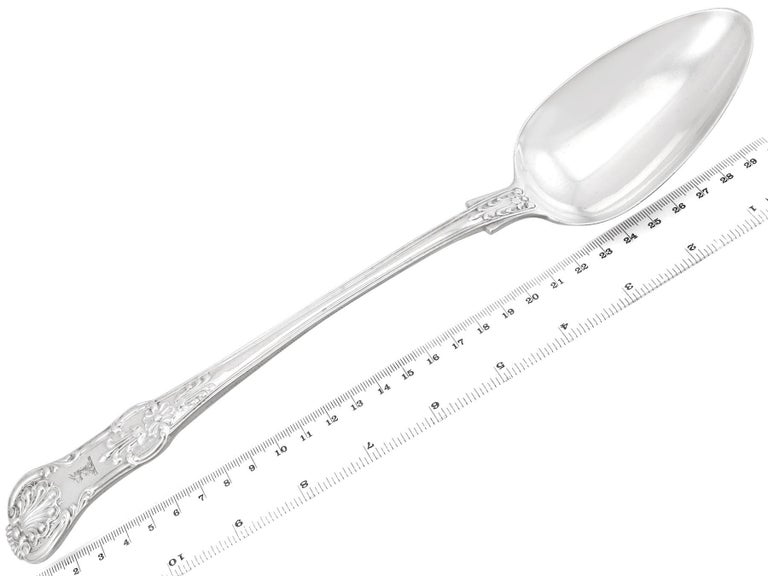 Antique Sterling Silver Queen's Pattern Gravy Spoons For Sale at 1stDibs