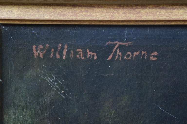 Antique William Thorne 1907 Oil Painting on Canvas Portrait of a Woman ...