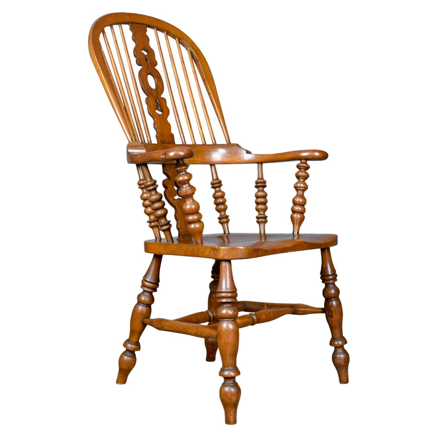 Antique Windsor Armchair, Victorian, Yorkshire Broad Arm Elbow Chair ...
