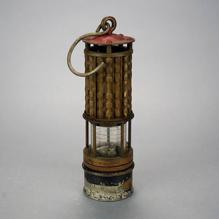 Antique Wolf Safety Lamp of America Co. New York, Coal Miners Lamp ...