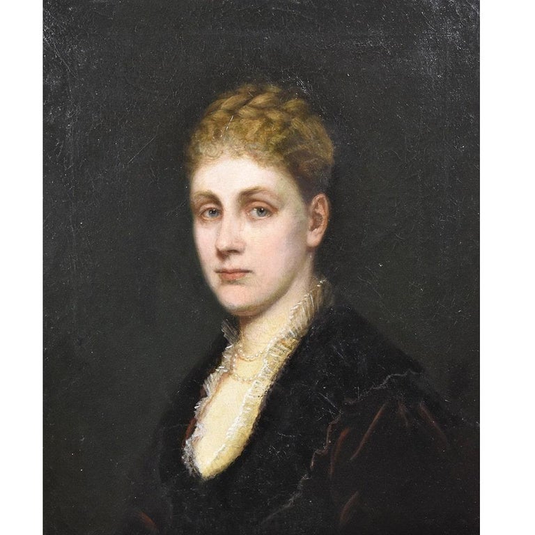 Antique Woman Portrait Painting, Russian Lady, Oil On Canvas, XIX ...
