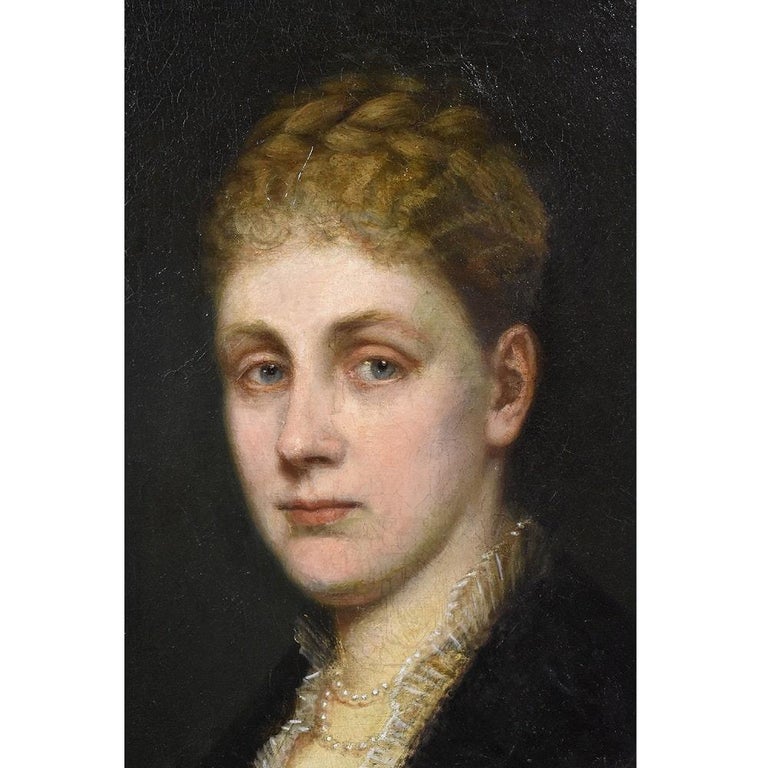 Portrait de femme ancienne, huile sur toile, russe, XIXe siècle. En ...