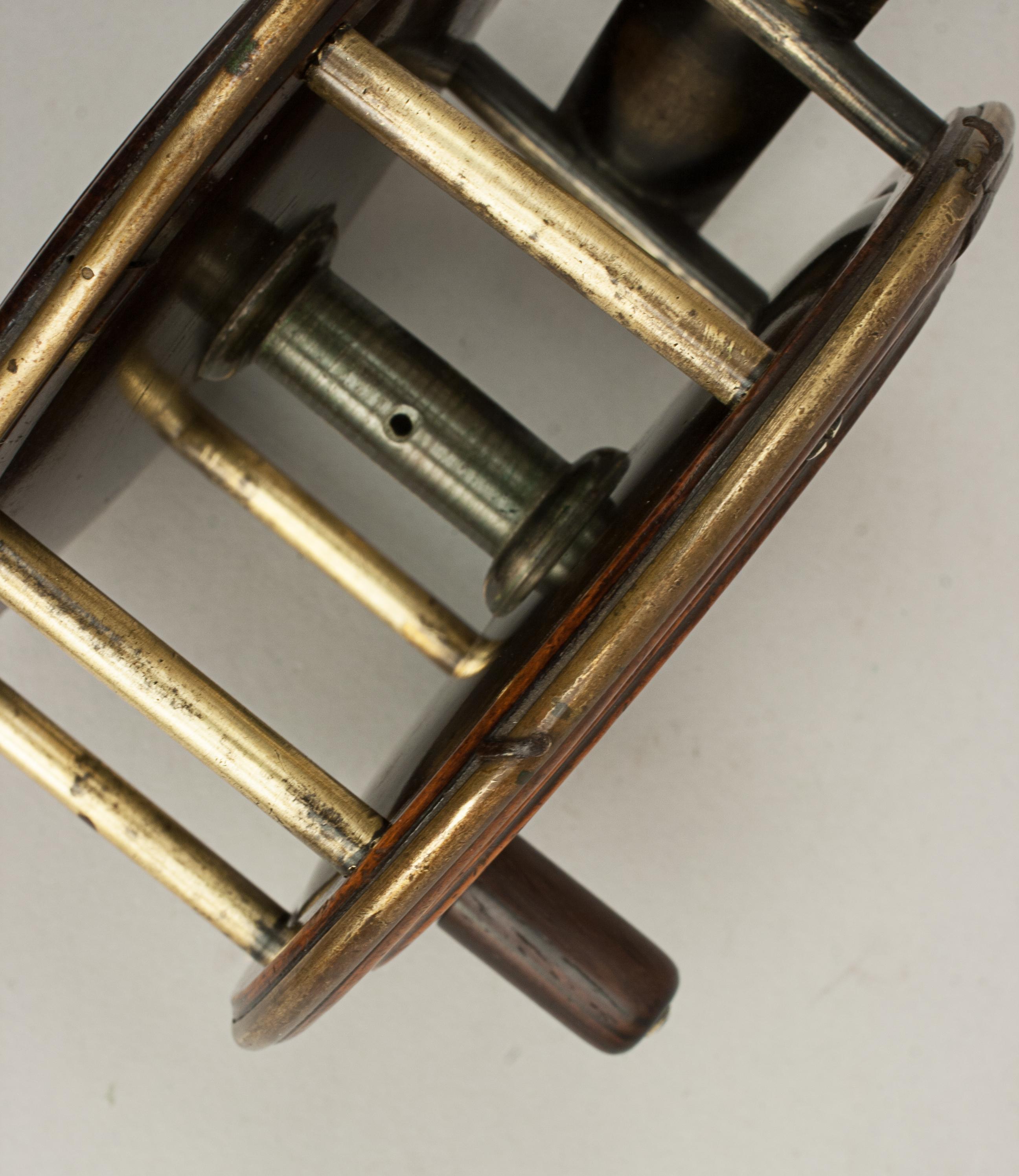 Antique Wood and Brass Salmon Fly Fishing Reel For Sale at 1stDibs ...