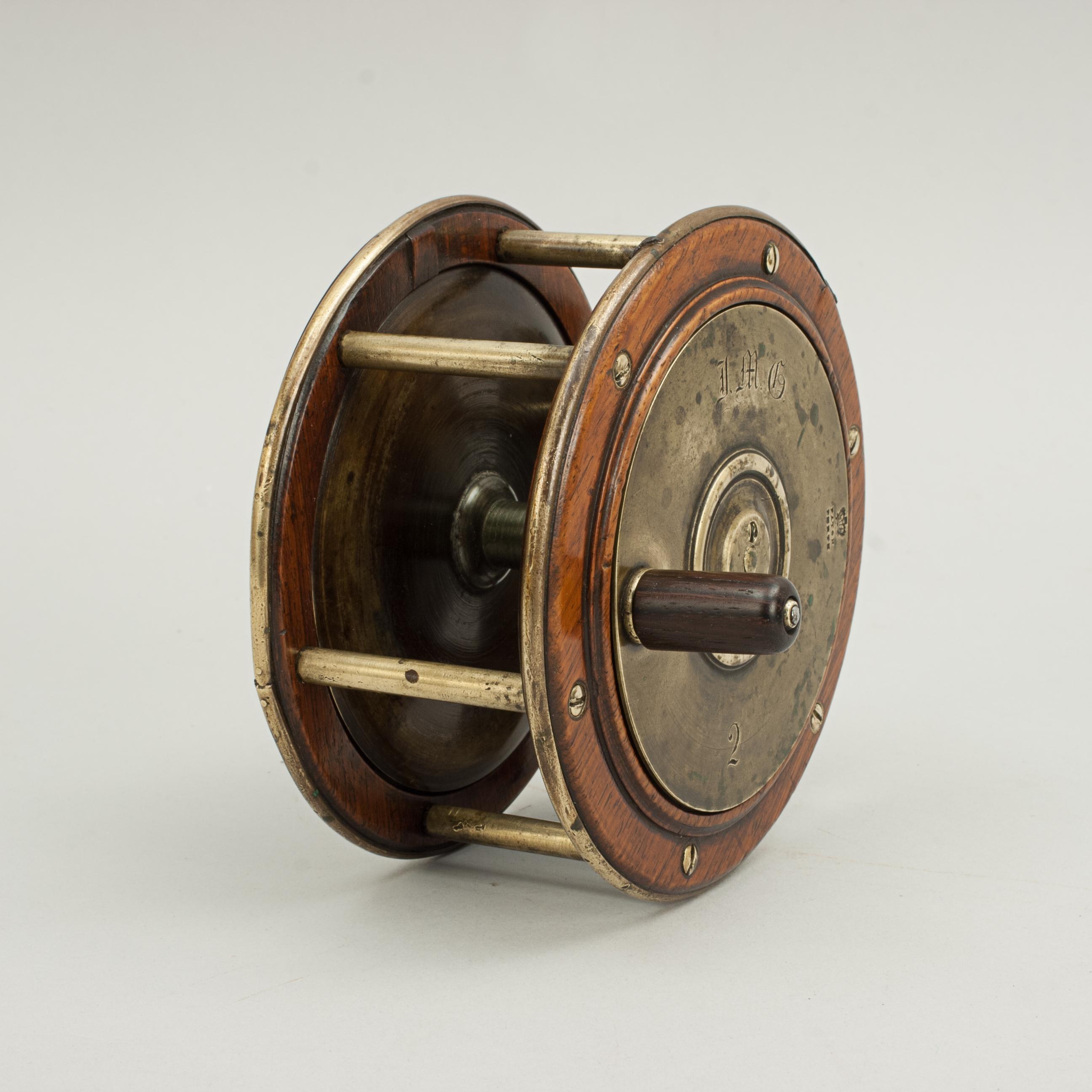 Antique Wood and Brass Salmon Fly Fishing Reel For Sale at 1stDibs ...
