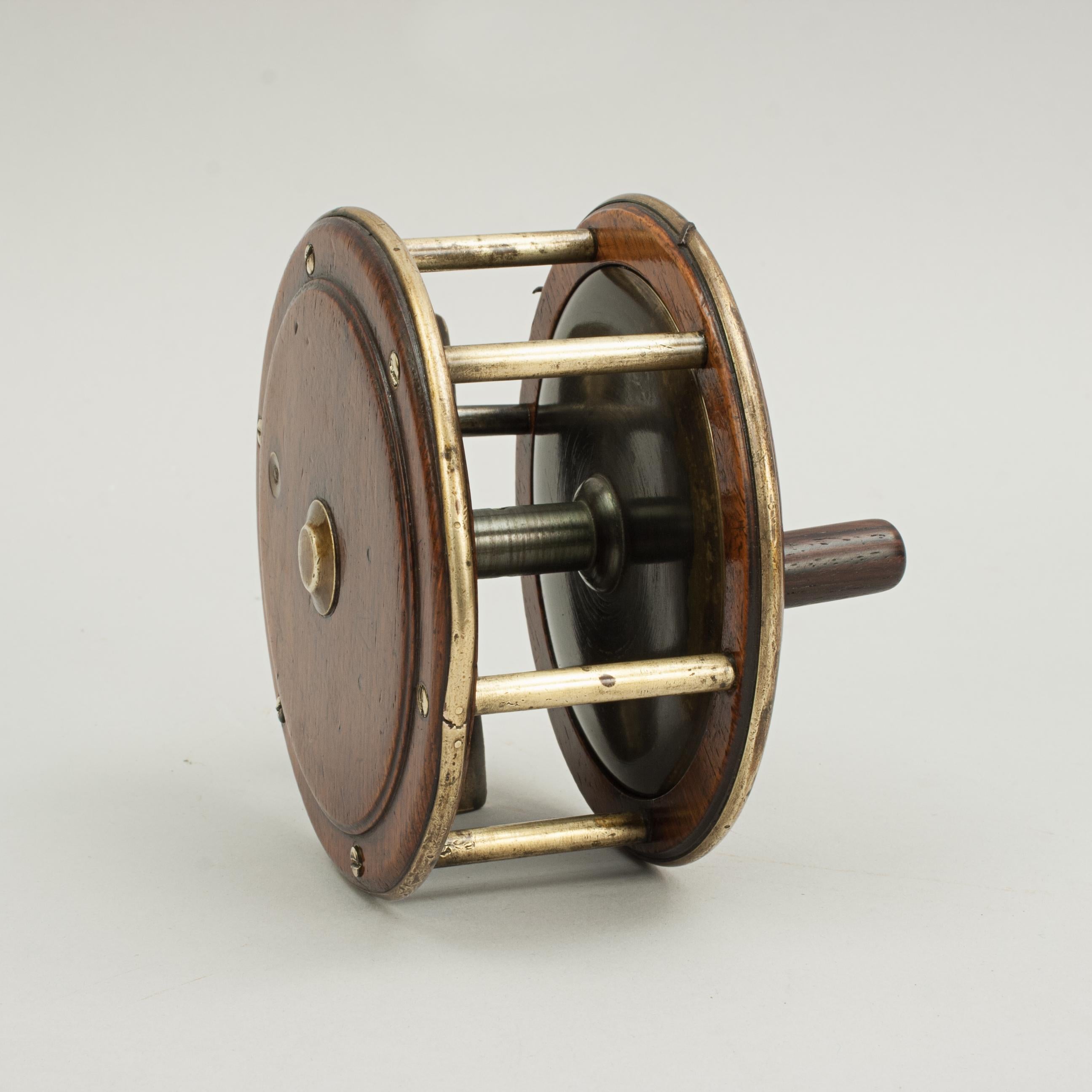 Antique Wood and Brass Salmon Fly Fishing Reel For Sale at 1stDibs ...