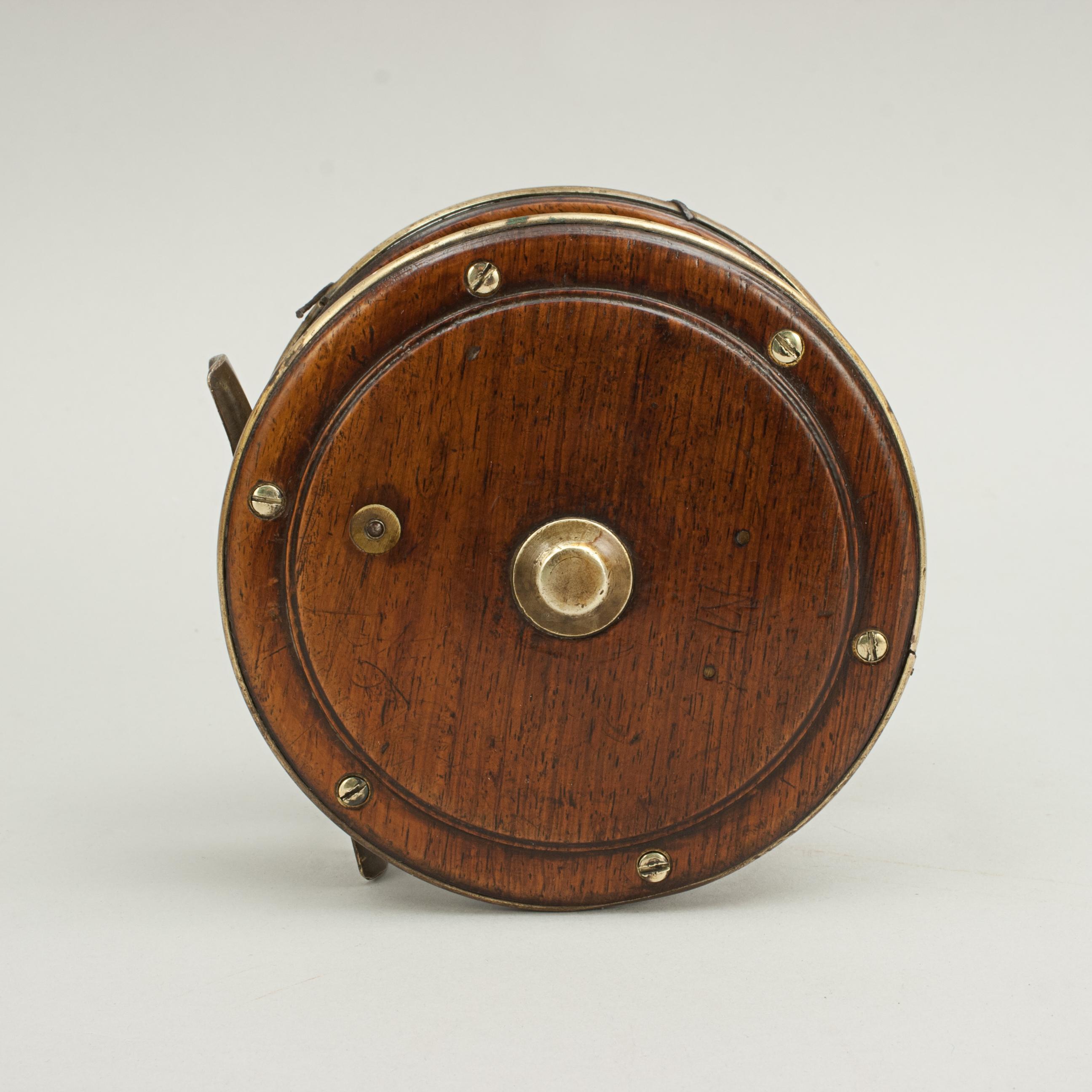 Antique Wood and Brass Salmon Fly Fishing Reel For Sale at 1stDibs ...