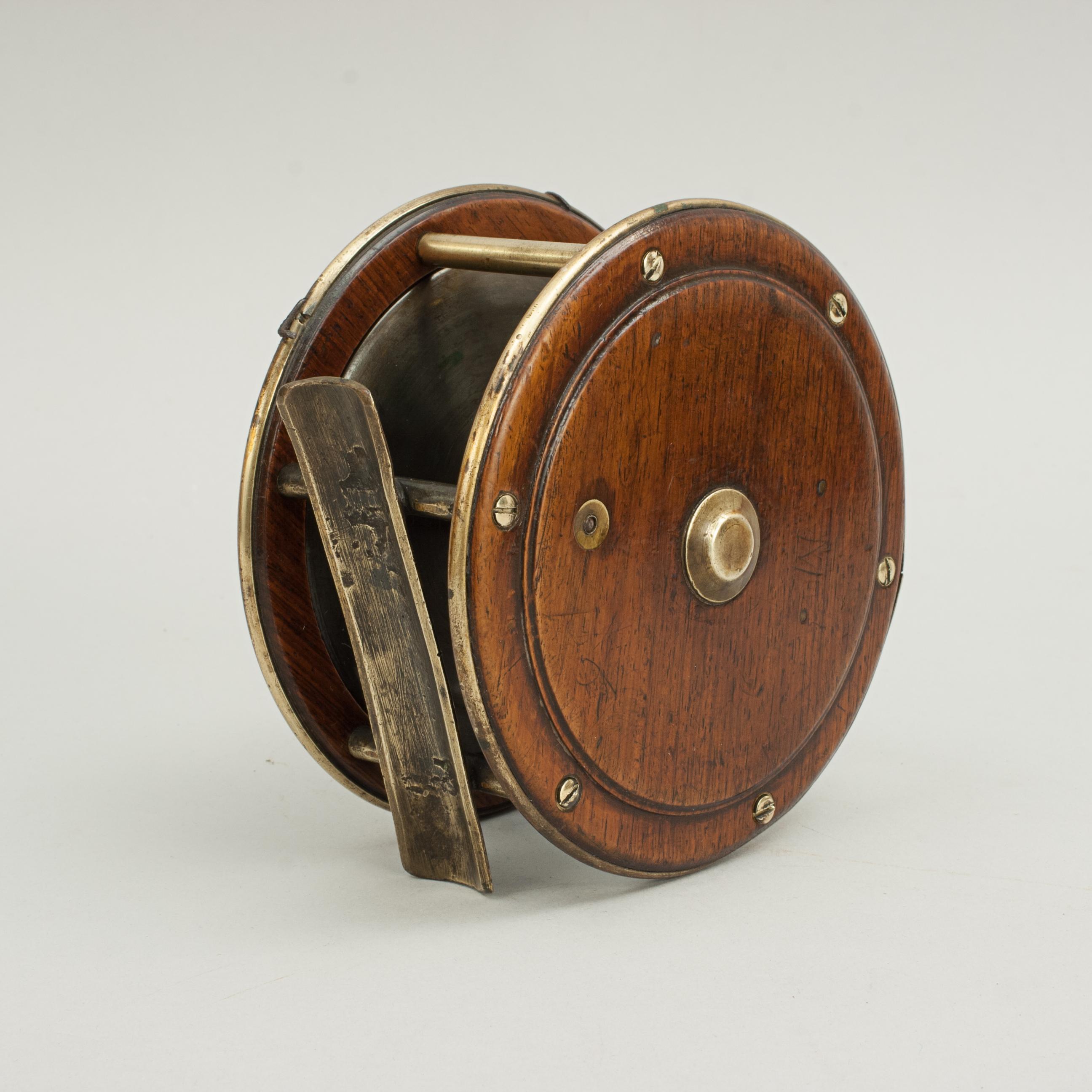 Antique Wood and Brass Salmon Fly Fishing Reel For Sale at 1stDibs ...