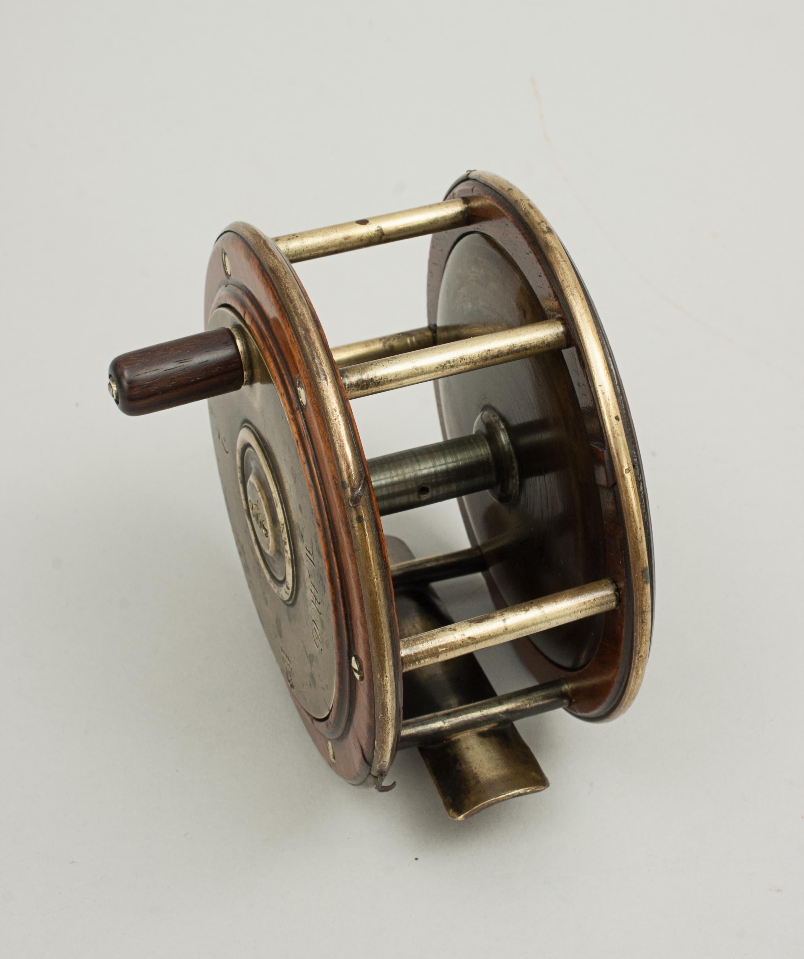 Antique Wood and Brass Salmon Fly Fishing Reel For Sale at 1stDibs ...