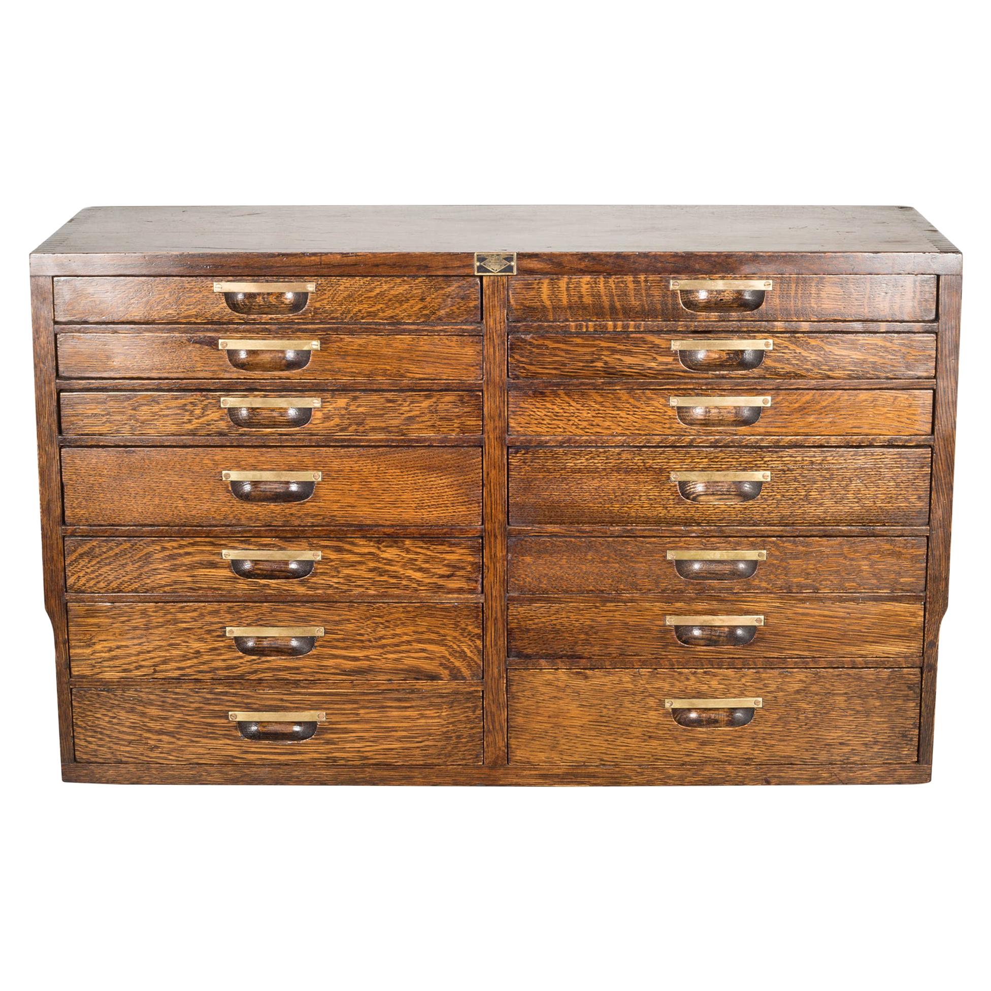 Antique Wood and Brass Watchmaker's Chest, circa 1900-1910 For Sale at ...