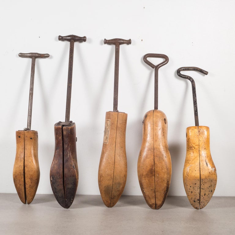 Antique Wood and Cast Iron Shoe Stretchers c.1920 For Sale at 1stDibs