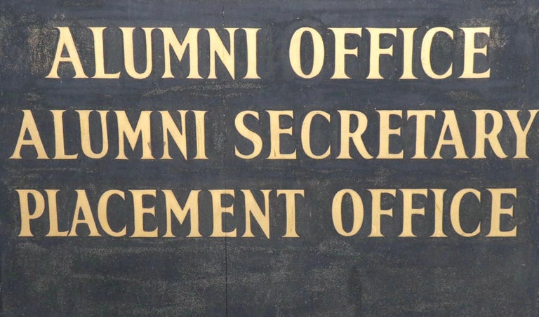 Antique Wood Sign From Pratt Institute For Sale at 1stDibs