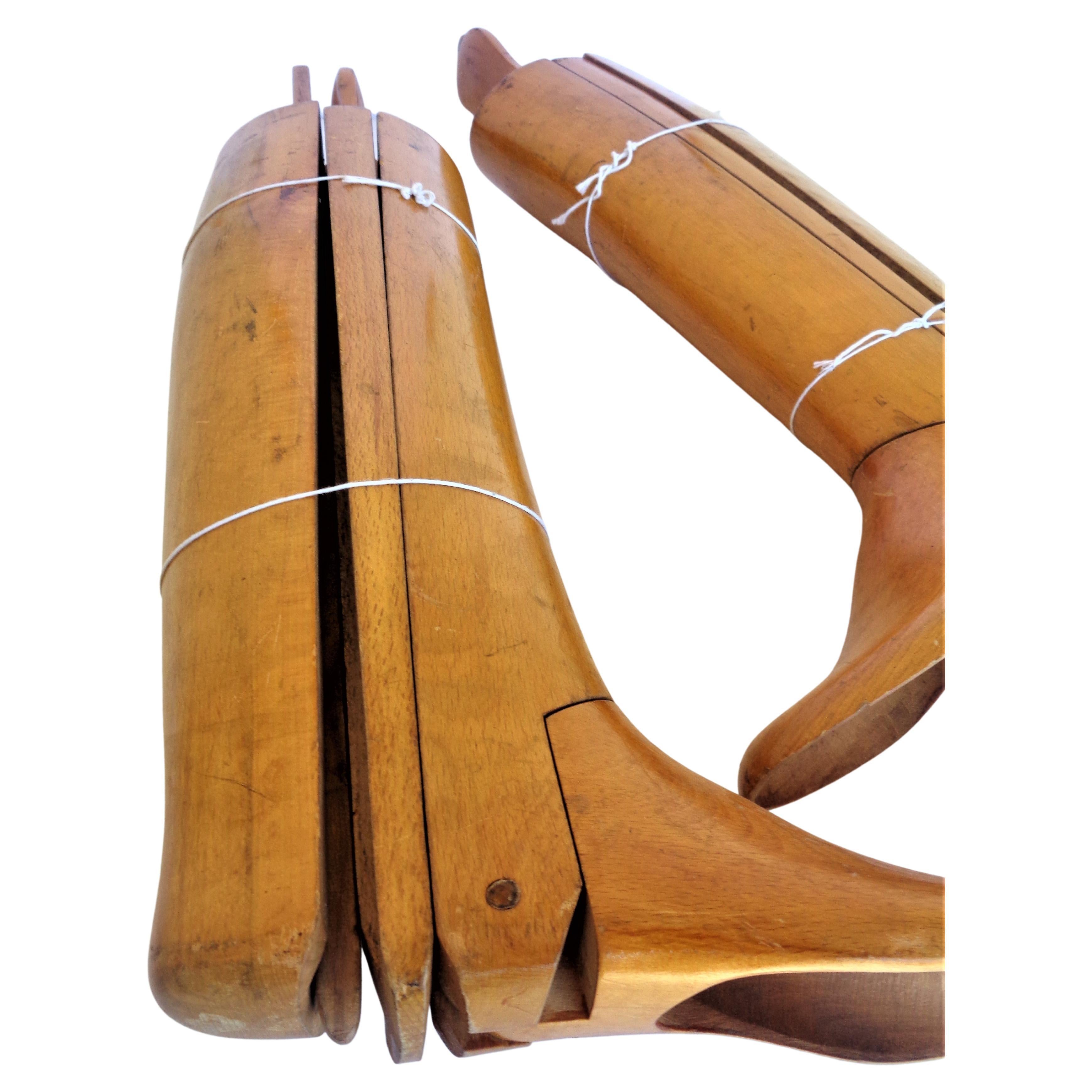 Antique Wood Trees for English Leather Riding Boots at 1stDibs
