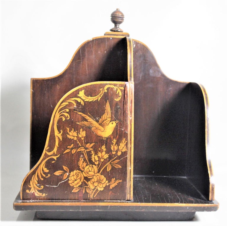 Antique Wooden Book Mill or Rotating Desk Bookcase with Flower and Bird ...