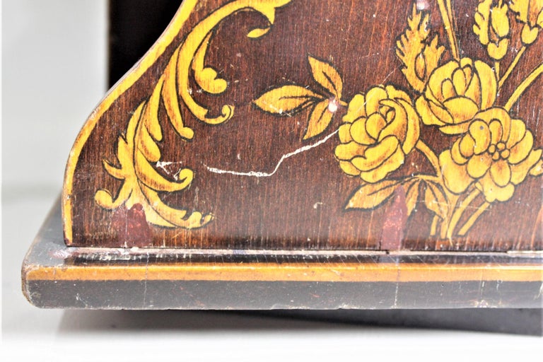 Antique Wooden Book Mill or Rotating Desk Bookcase with Flower and Bird ...