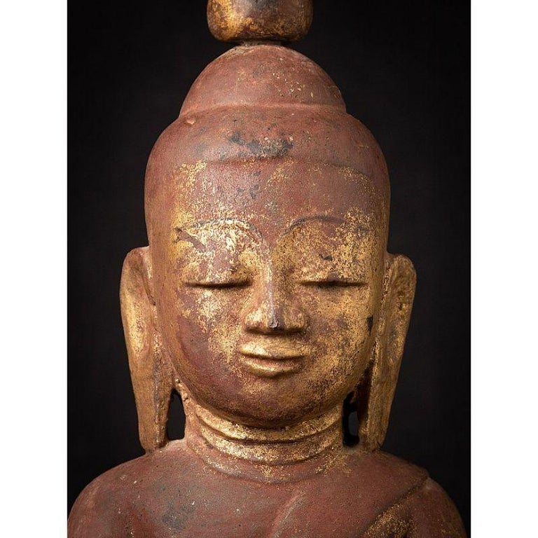 Antique Wooden Burmese Buddha Statue from Burma For Sale at 1stDibs