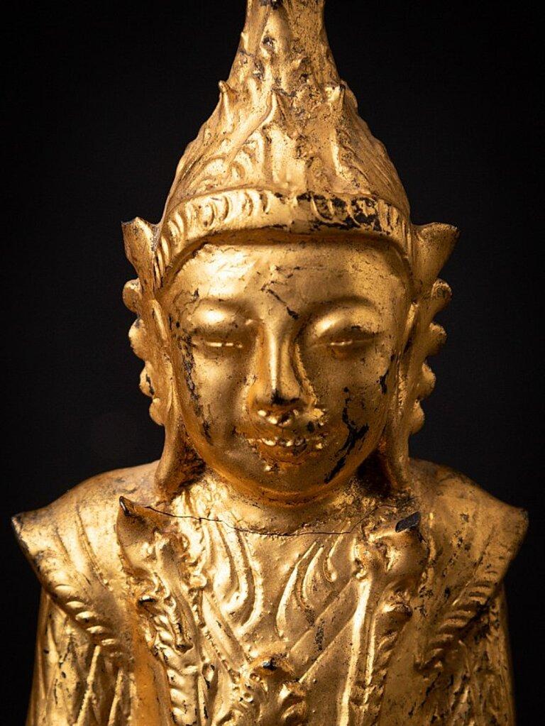 Antique Wooden Burmese Buddha Statue from Burma For Sale at 1stDibs
