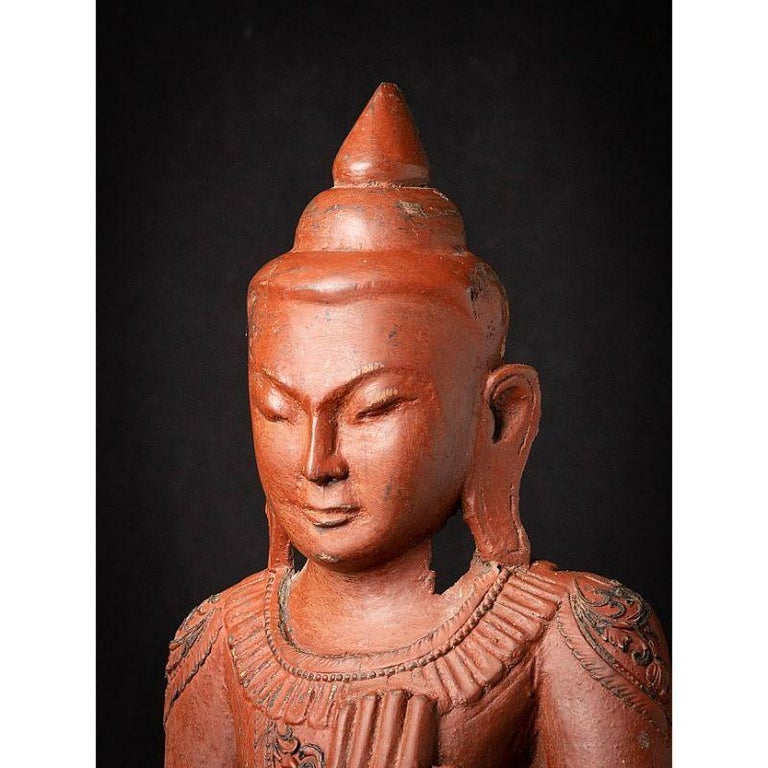 Antique wooden Burmese Buddha statue from Burma For Sale at 1stDibs